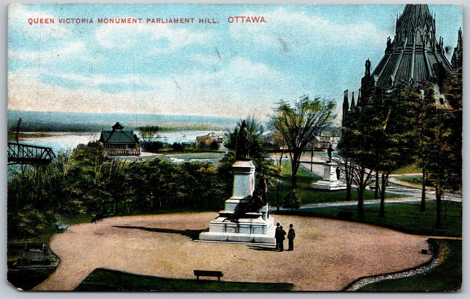 Vtg Ottawa Ontario Canada Queen Victoria Monument Parliament Hill 1910s ...