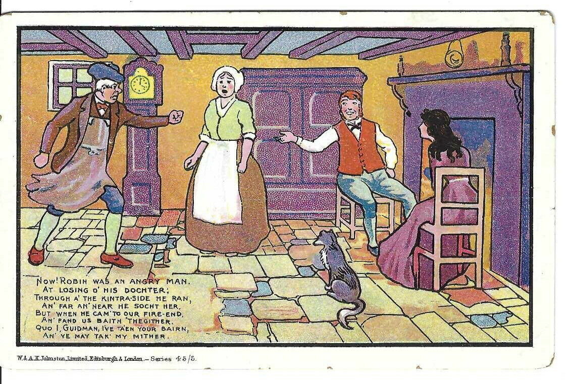 CA-018 Scotland, Edinburgh W. A. K. Johnston Robin Postcard Fantasy ...