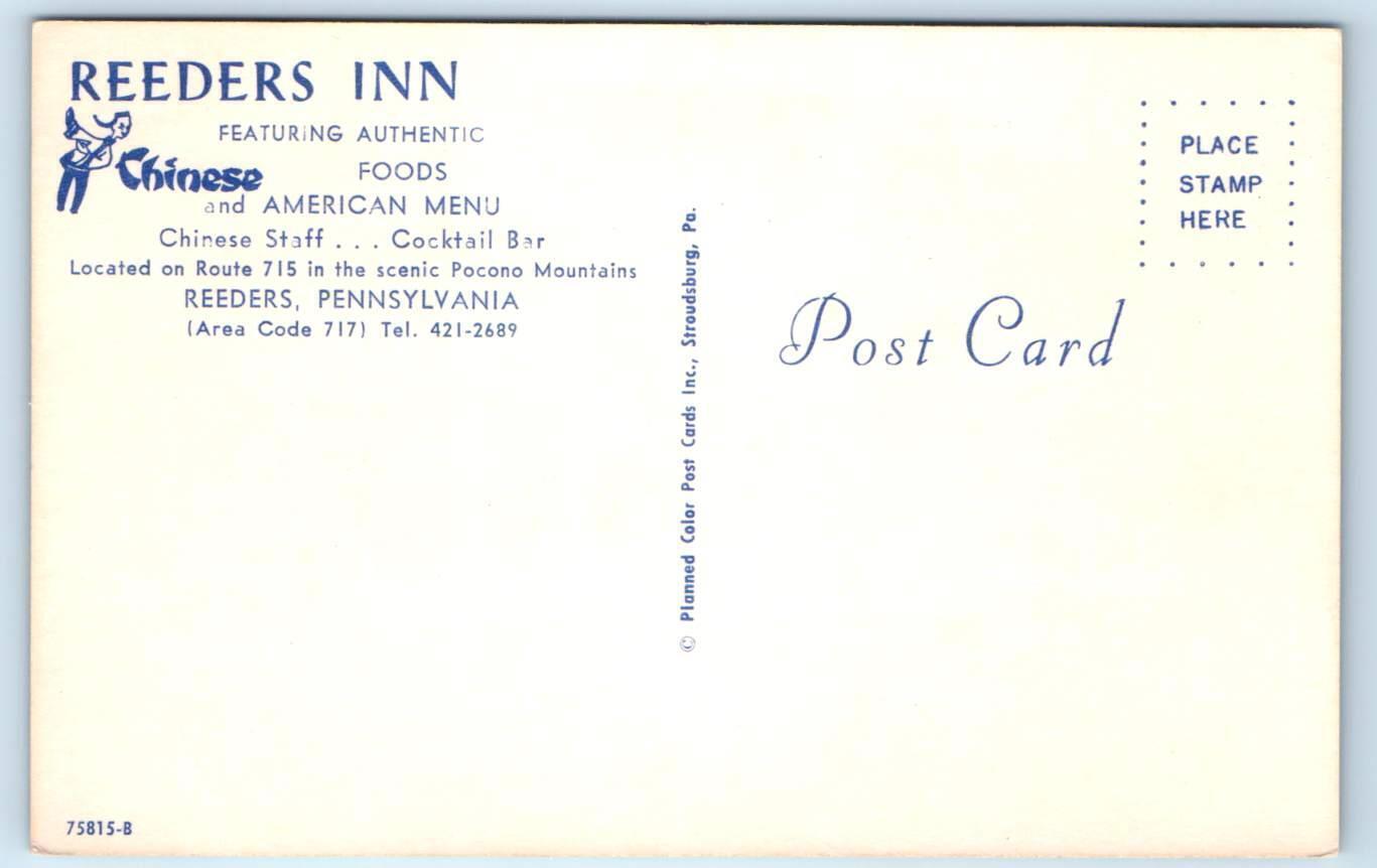 REEDERS, PA Pennsylvania ~ Roadside REEDERS INN CHINESE DINING c1960s ...