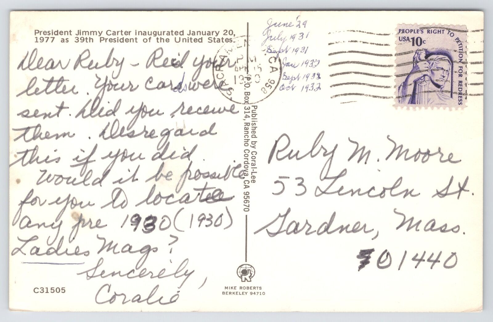 President Jimmy Carter in Front of Flag~1960s Postcard | Other ...