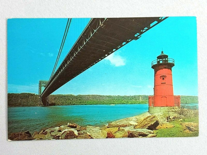 Vintage Postcard George Washington Bridge Spans between NJ & NY City ...