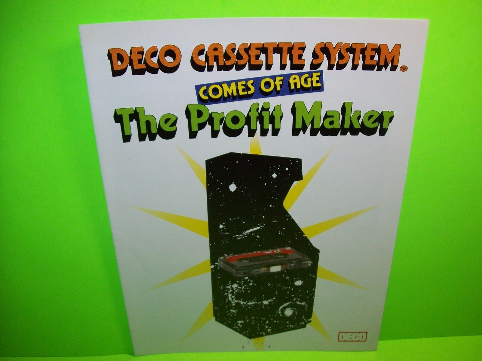 Data East DECO Cassette Original 1981 Video Arcade Sale Flyer Rare ...