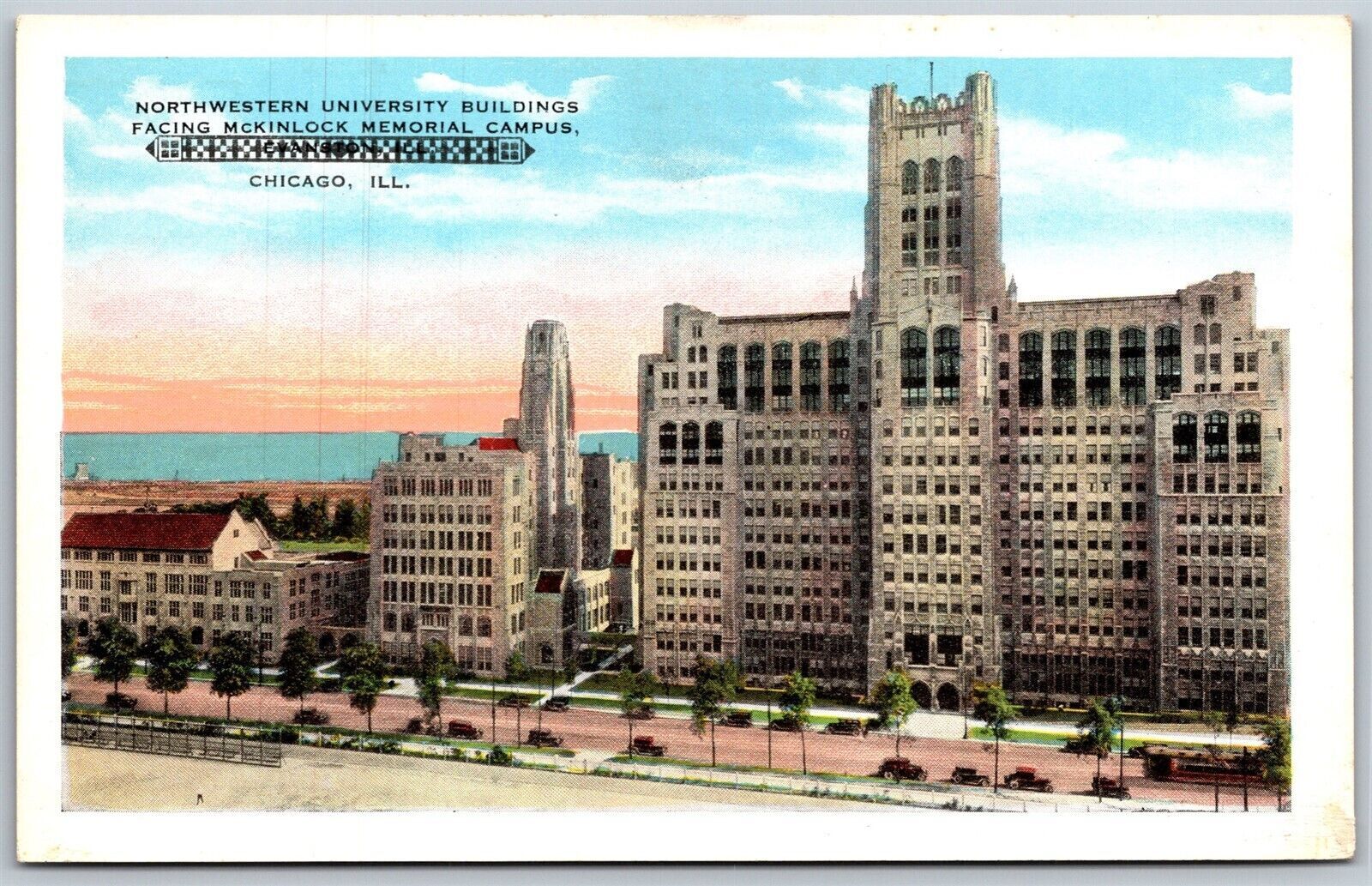 Vtg Chicago Illinois IL Northwestern University Buildings 1920s WB ...