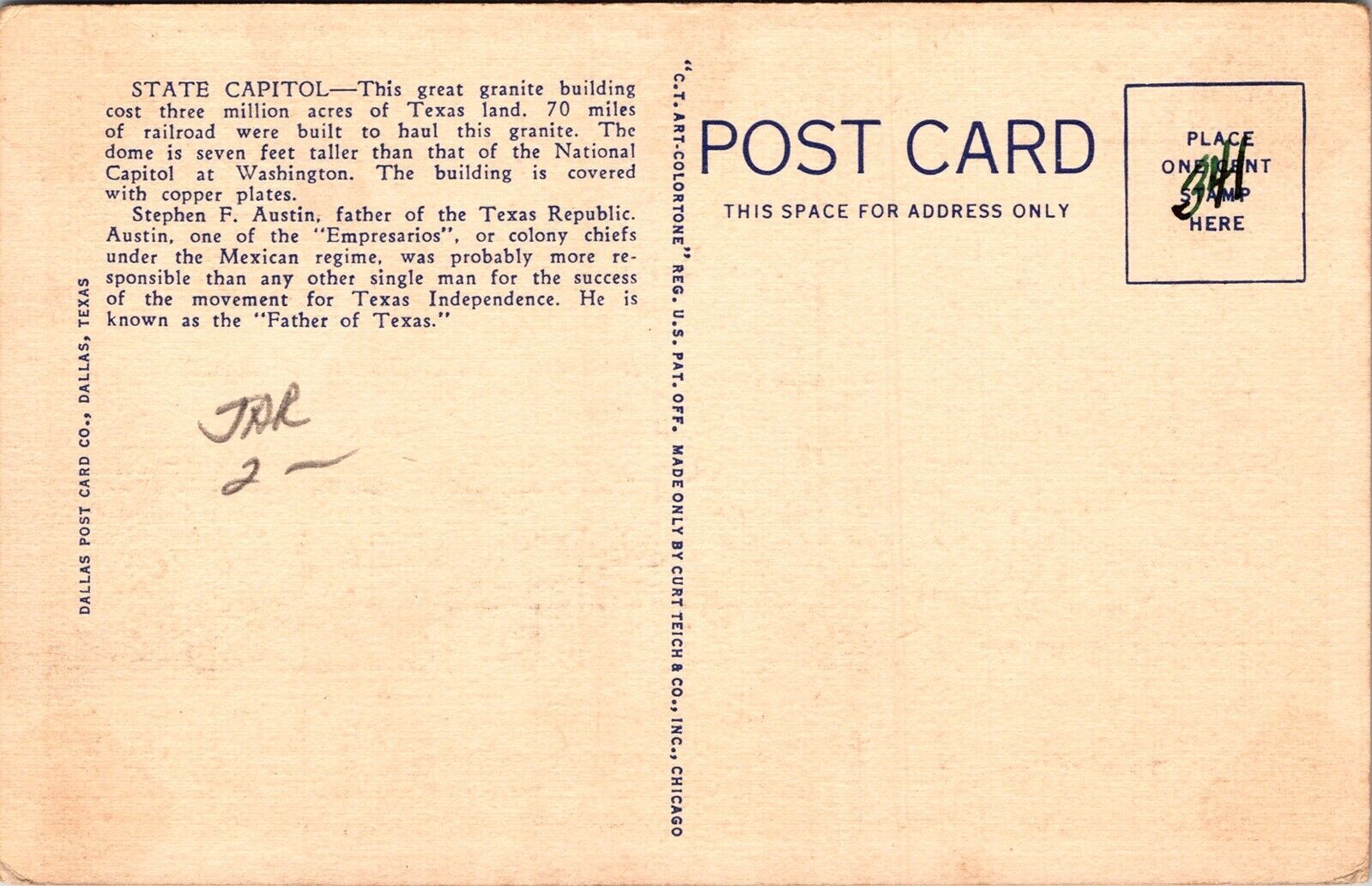 State Capitol Building Front View Austin Texas Stephen Foster Linen ...