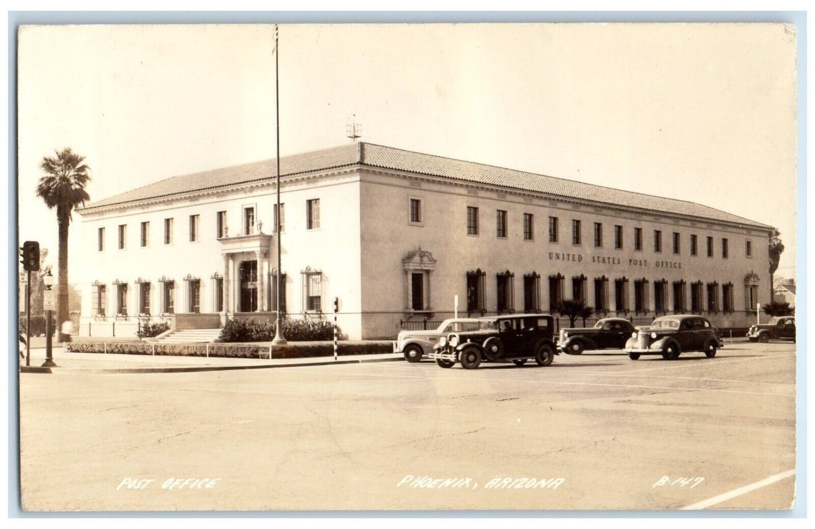 1938 Post Office Building Cars Phoenix Mesa Arizona AZ RPPC Photo ...