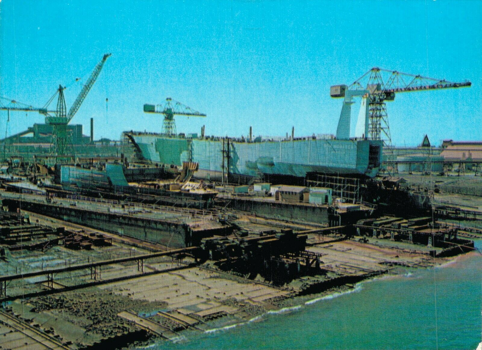 Australia General View Of BHP Whyalla Shipbuilding Yards Vintage ...