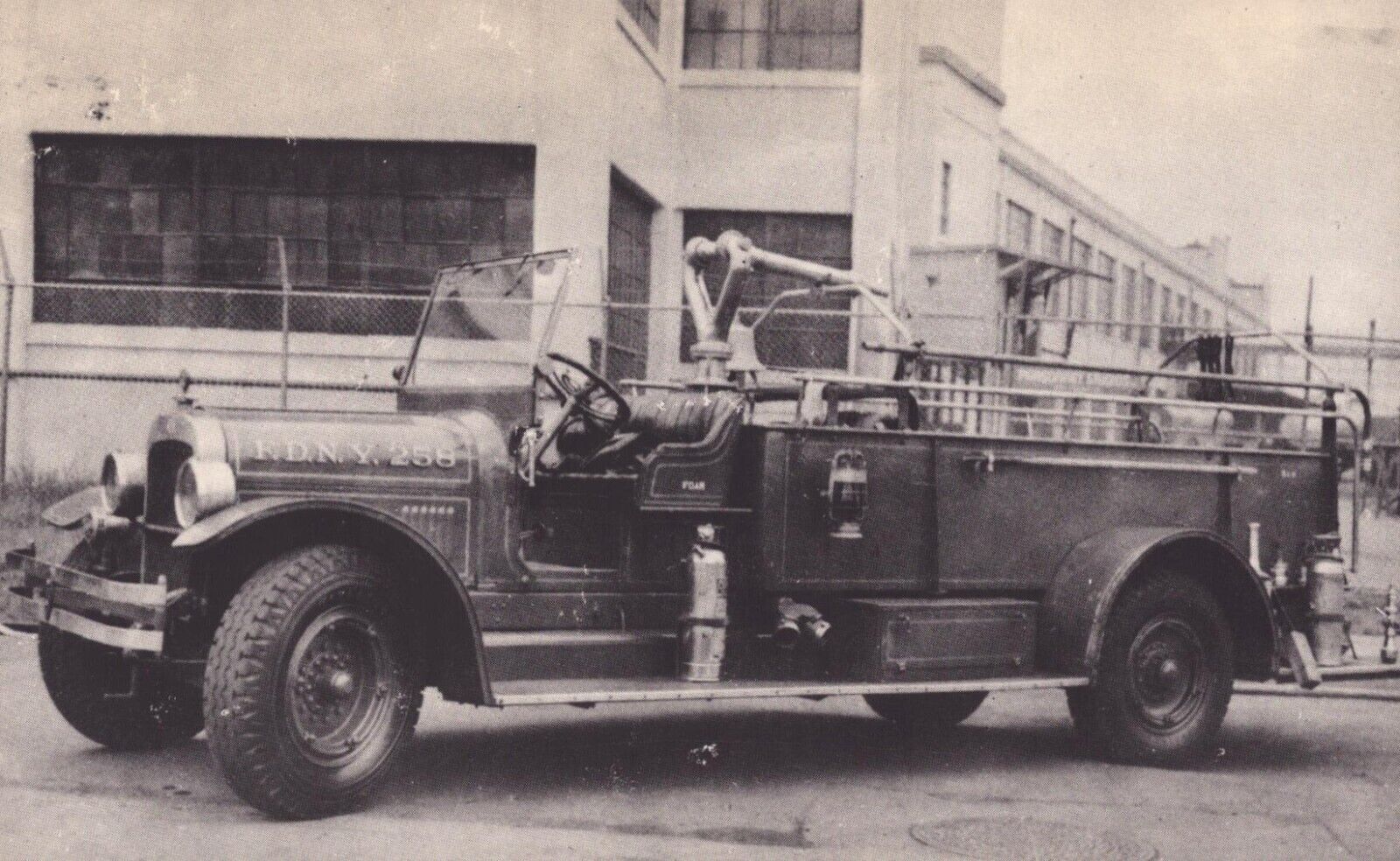 Fire Truck Engine - Fireman Postcard - FDNY - Engine Company #258 ...