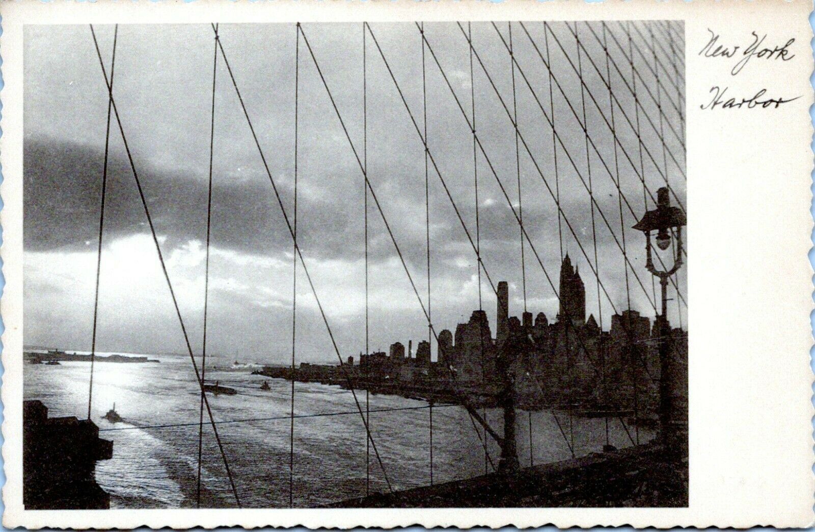 NYC Postcard 1930s New York Harbor Skyline Arthur Jaffe GC | United ...