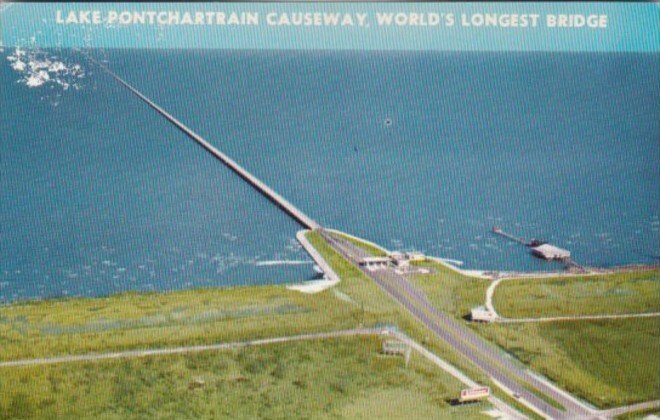 Lousiana New Orleans Lake Ponchartrain Causeway World's Longest Bridge ...