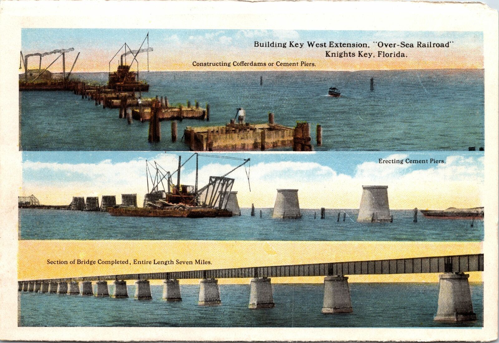 Vintage Continental Size Soft-Paper Picture Building KEY West Extension ...