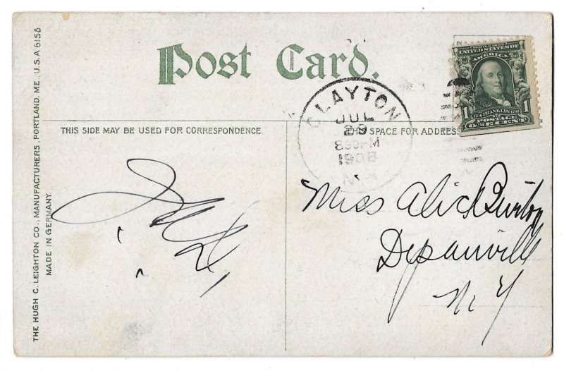 Ashe Island, Thousand Islands, New York Divided Back Postcard Mailed ...