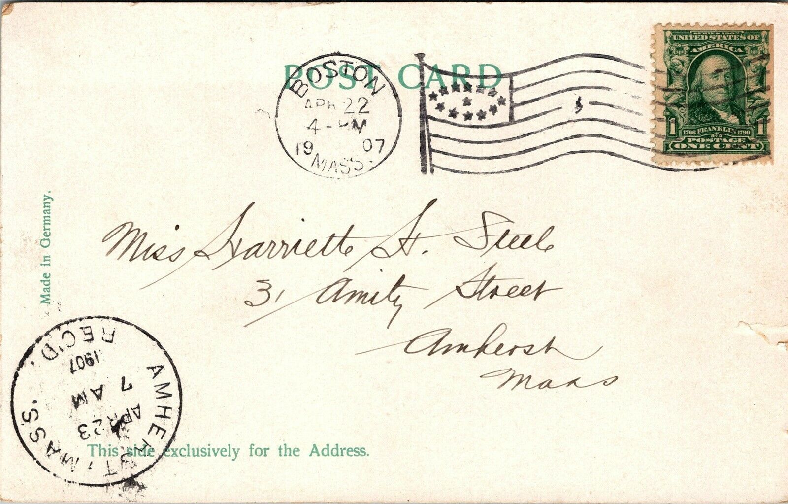 Vtg Boston Massachusetts MA Newspaper Row Washington Street View 1907 ...