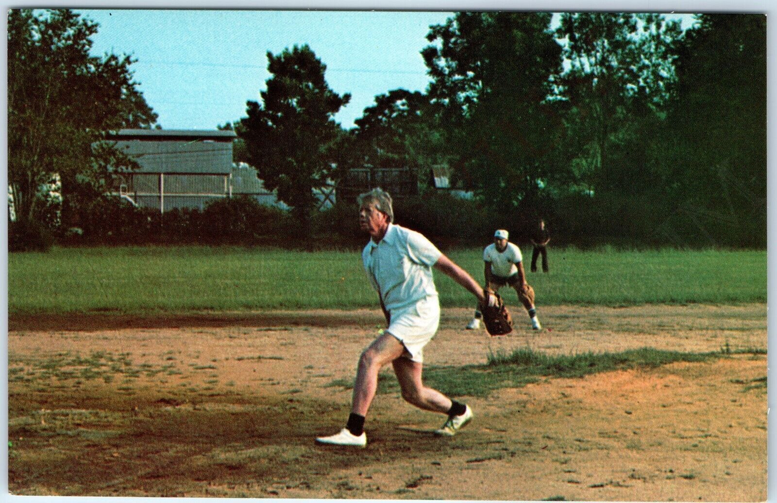 1976 President Jimmy Carter Pitching Baseball Softball Game Nu Joe ...