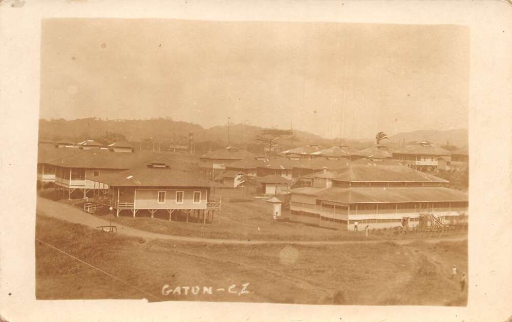 Gatun Canal Zone Panama Birds Eye View Real Photo Vintage Postcard ...