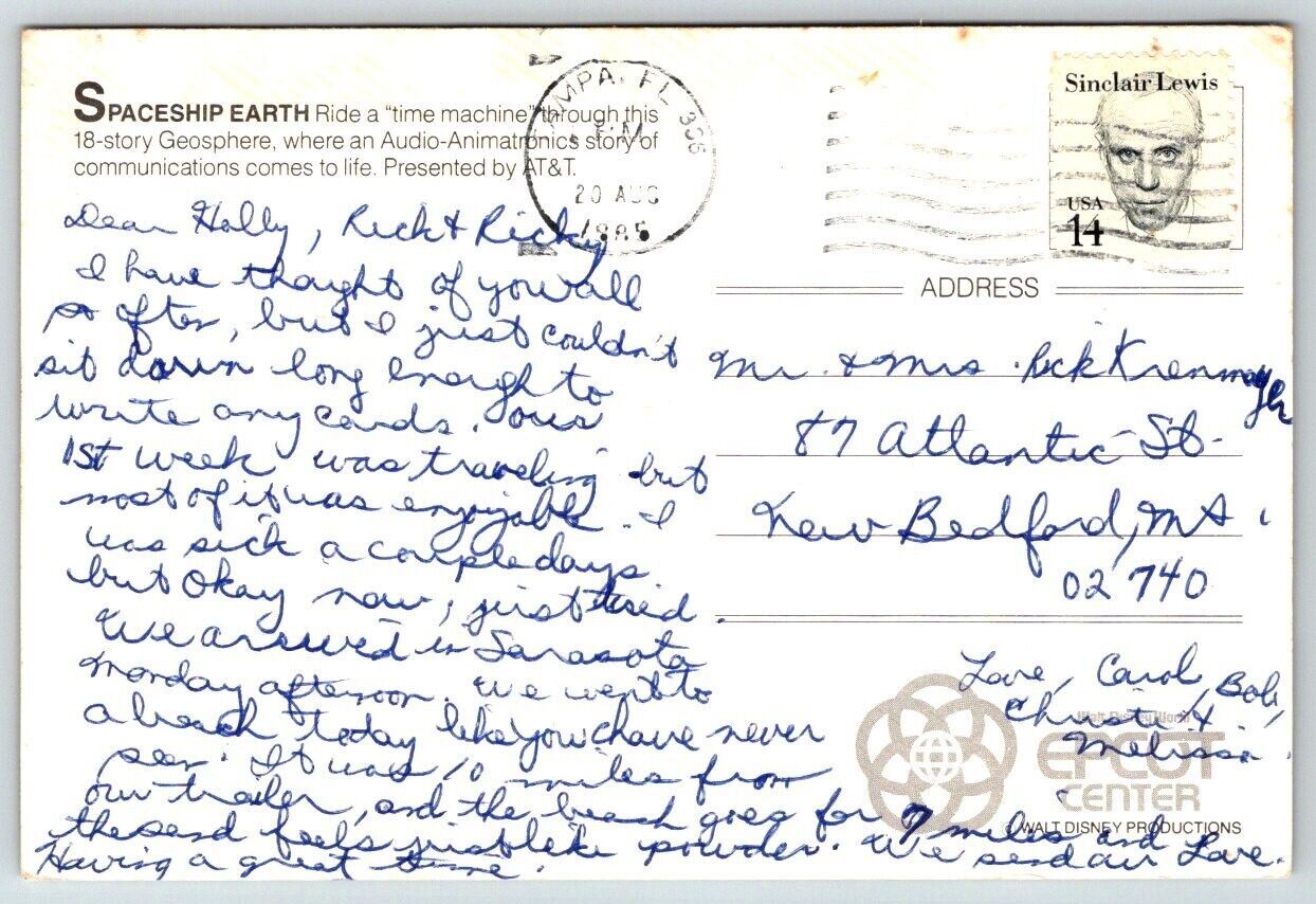 Walt Disney World Epcot Center Spaceship Earth - Postcard | Other ...