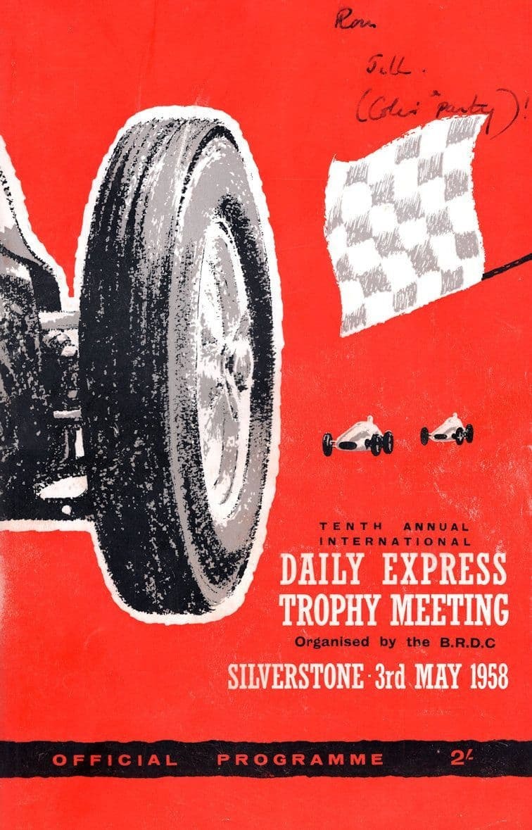 1958 International Daily Express Trophy Silverstone Official Programme ...