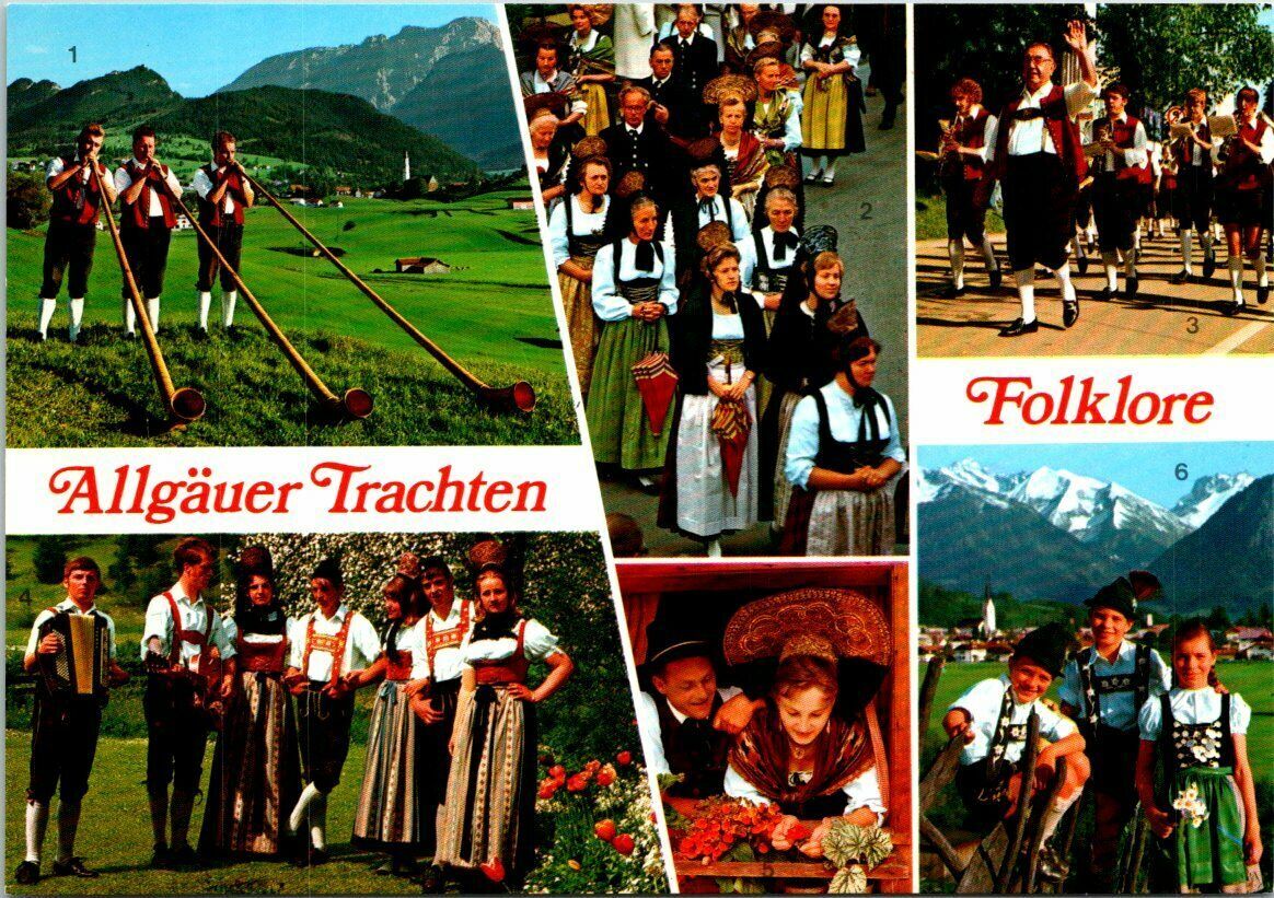 Vintage Continental Size Postcard Folklore and Traditional Costumes of ...