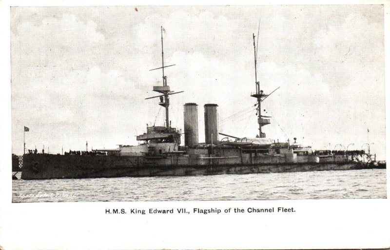 Rare Royal Navy Flagship HMS King Edward VII RPPC Photo c1910s | Other ...
