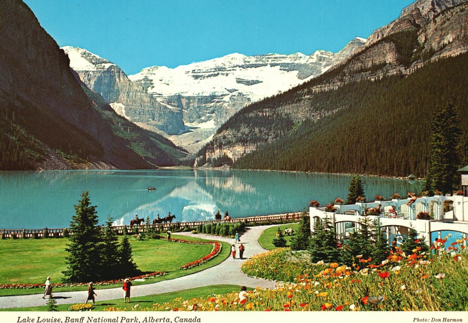 Postcard Lake Louise Mount Lefroy And Mount Victoria Chateau Canada ...