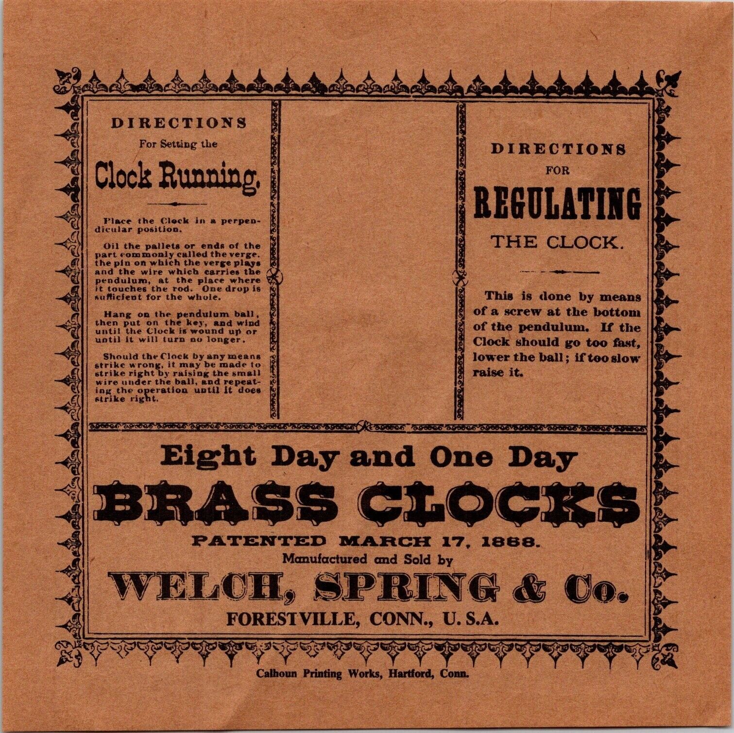 Vintage WELCH Clock Spring Co Paper Label 2 Styles 7 PIECES Steampunk ...