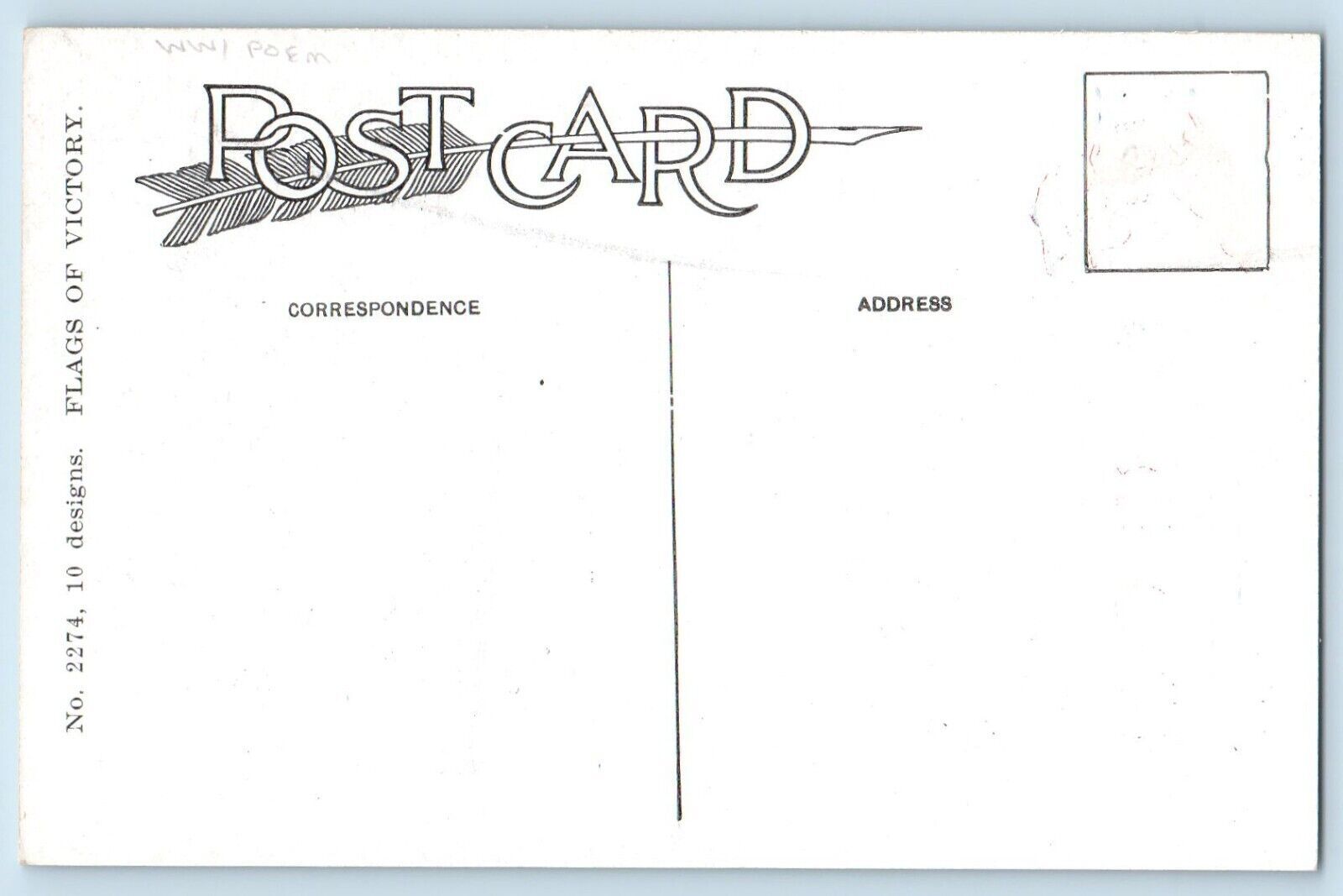 The Flags Of Victory Postcard I'll Be Your Ally Poem WWI c1910s ...