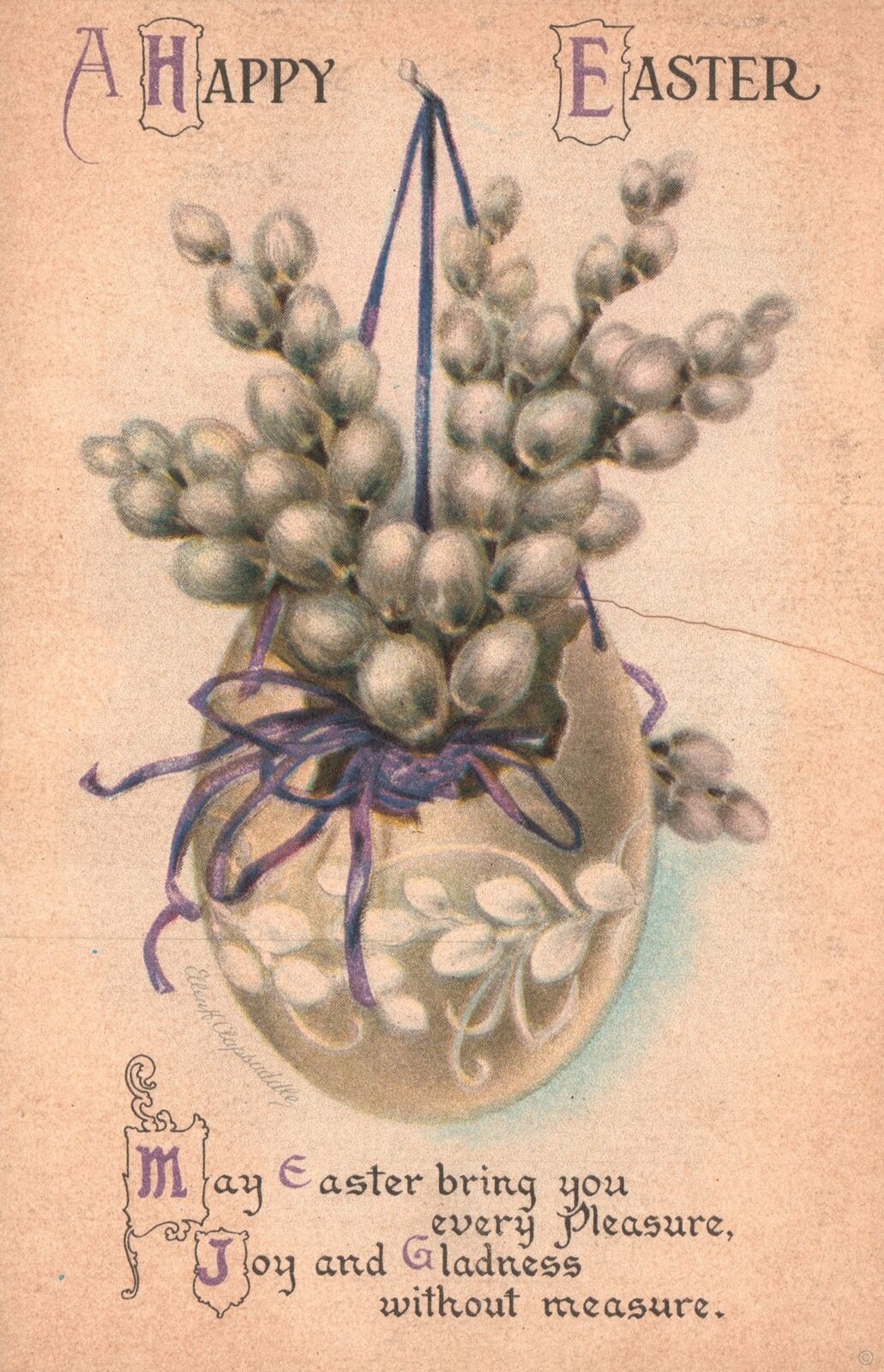 Vintage Postcard 1910's A Happy Easter May Easter Bring You Every ...