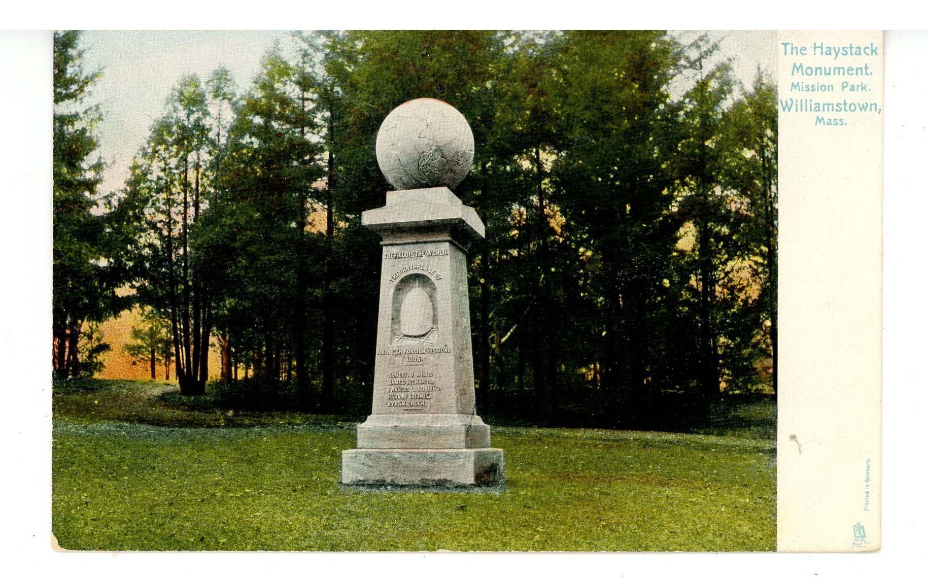 MA - Williamstown. The Haystack Monument, Mission Park (Tuck Series ...