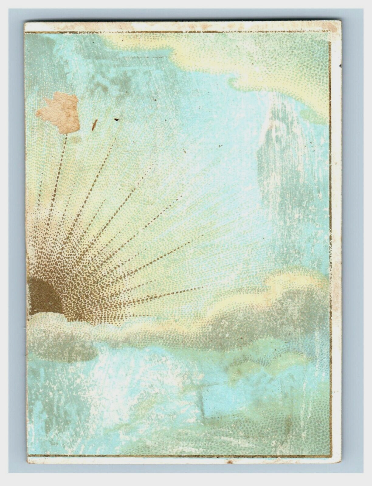 1880s Two Part Victorian Folder Card Lovely Lilies Sun Rays Clouds Fab ...