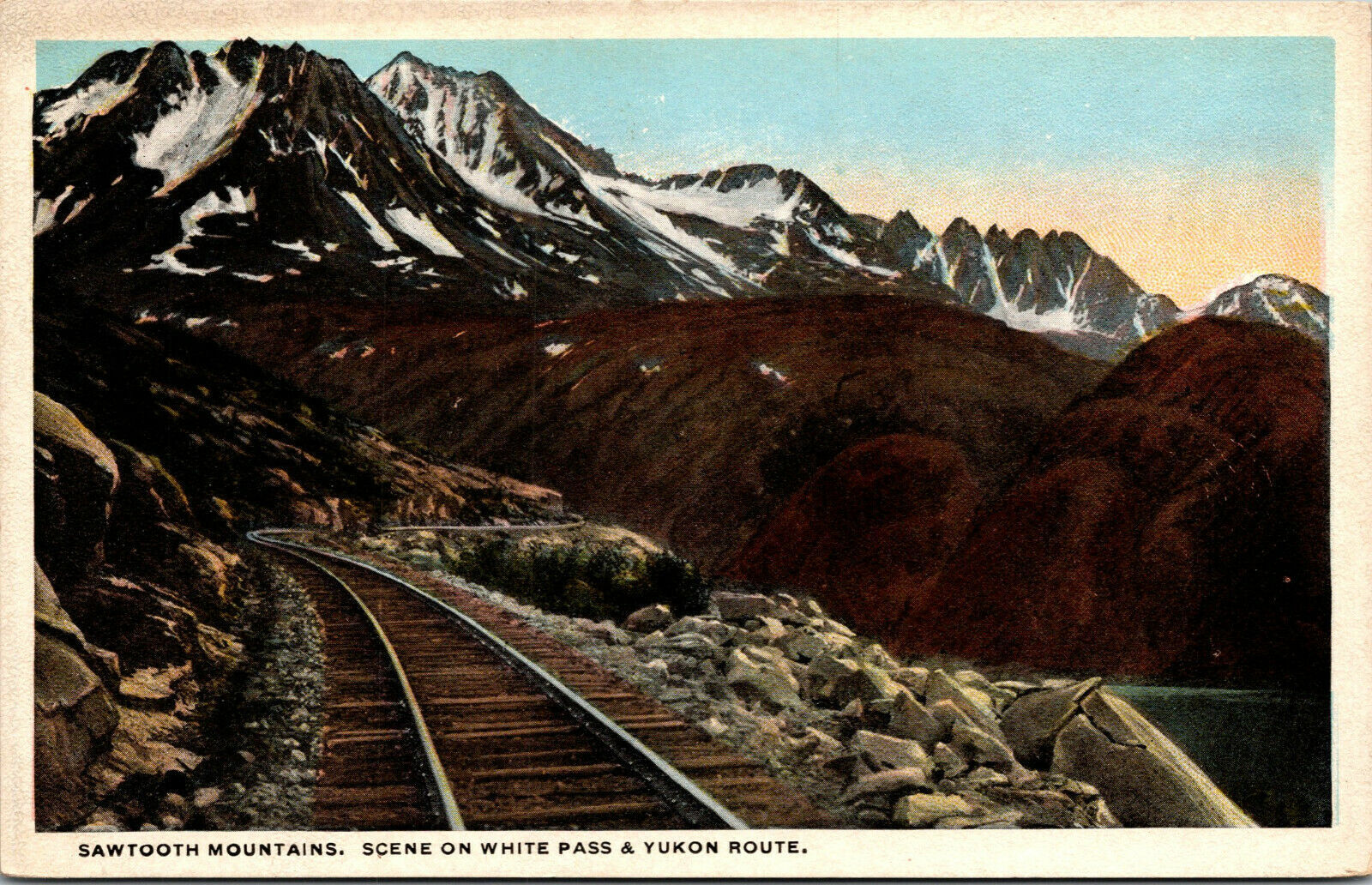 Vtg 1920s Sawtooth Mountains White Pass Yukon Route Railroad Alaska AK ...