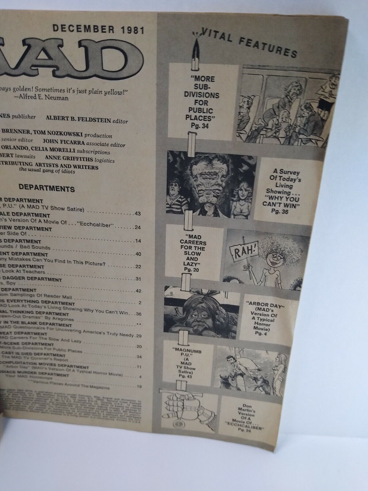 MAD Magazine Dec 1981 #227 Horror Movies Magnum PI Tom Selleck Spoofs ...