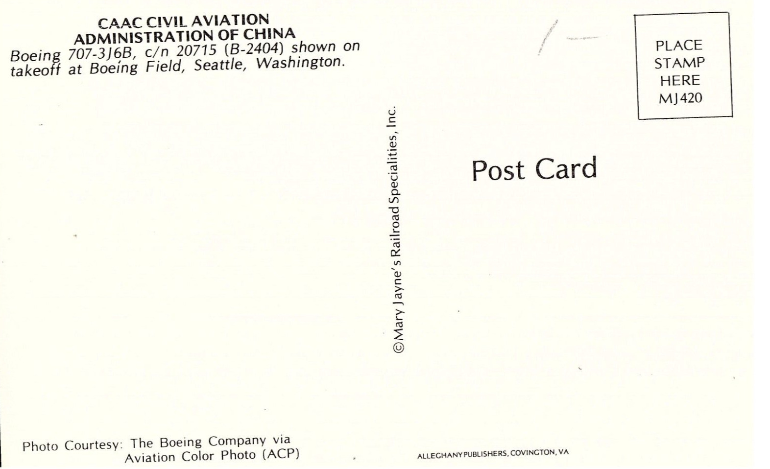 CAAC Civil Aviation Administration China Boeing 707 3J6B Takeoff ...