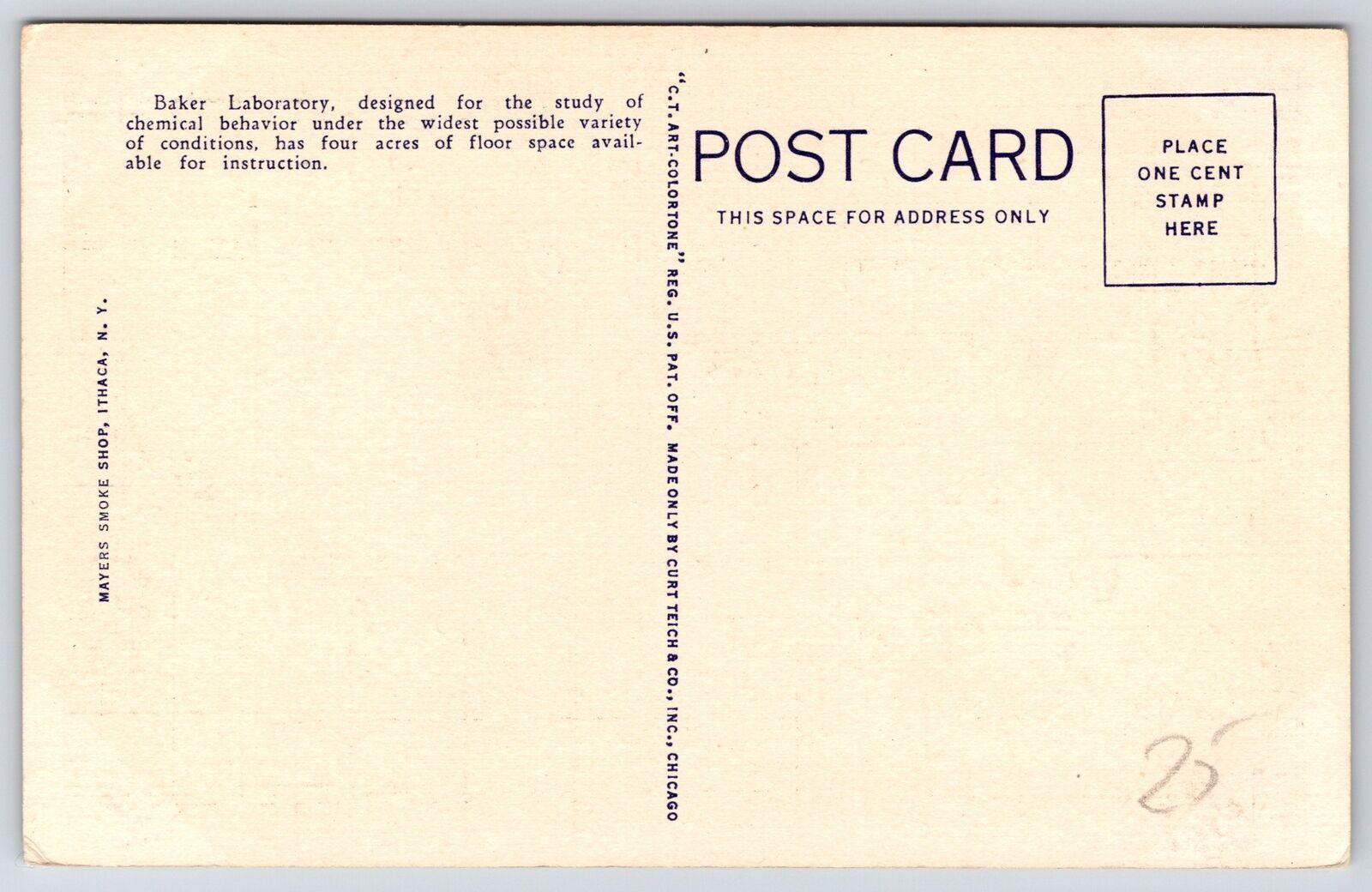 Baker Laboratory Of Chemistry Ithaca New York Grounds And Building View ...