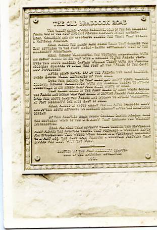 PA - Near Ft. Necessity, Plaque on the Old Braddock Road. RPPC | United ...