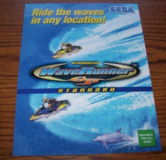 WaveRunner GP Arcade FLYER Original NOS Video Game Sheet 2001 Water ...