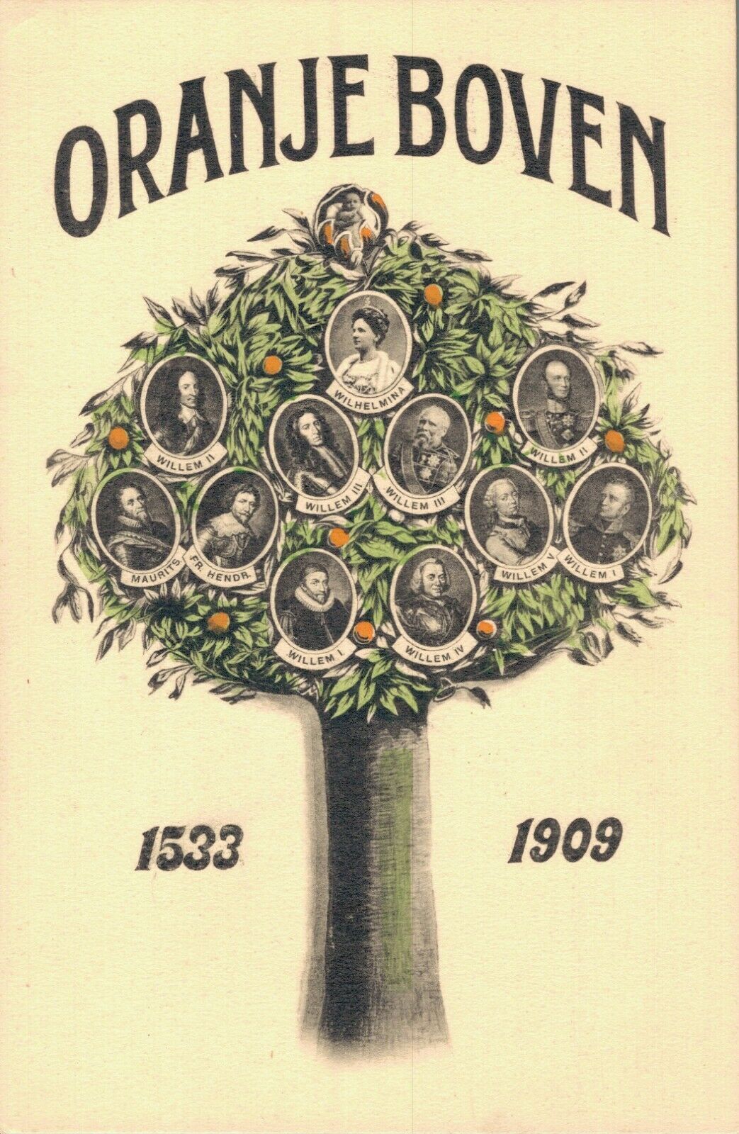 Netherlands Royal Family Tree Vintage Postcard 07.08 | Europe ...