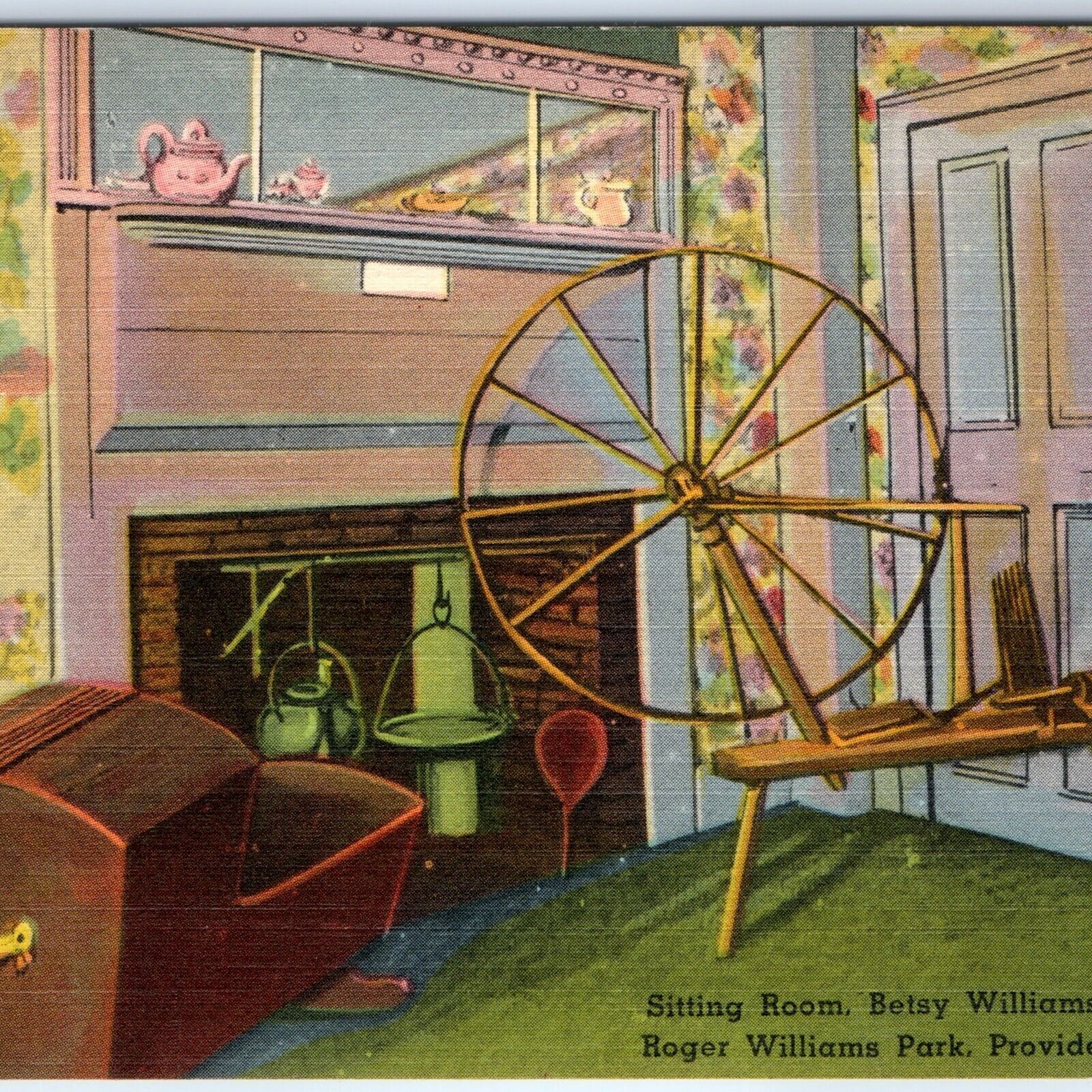 c1940s Providence, RI Sit Room Betsy Williams House PC Roger Williams ...