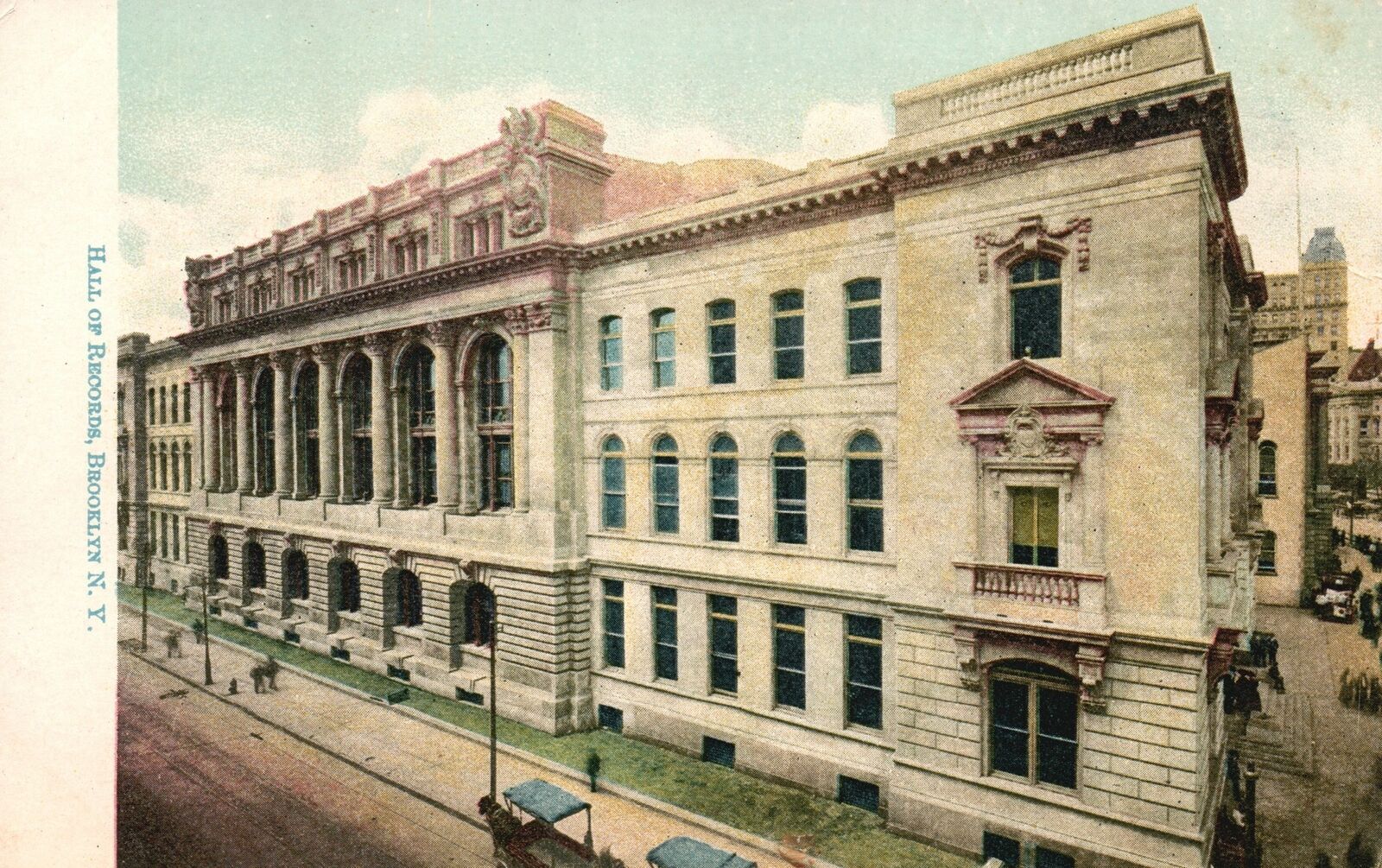 Vintage Postcard 1900's Hall Of Records Government Office Brooklyn New ...
