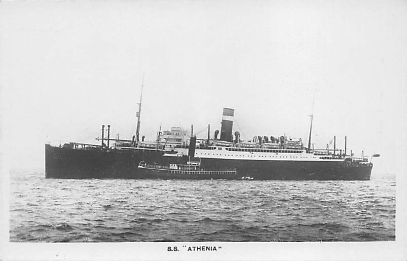 SS Athenia Donaldson Line Ship Unused | Topics - Other, Postcard ...