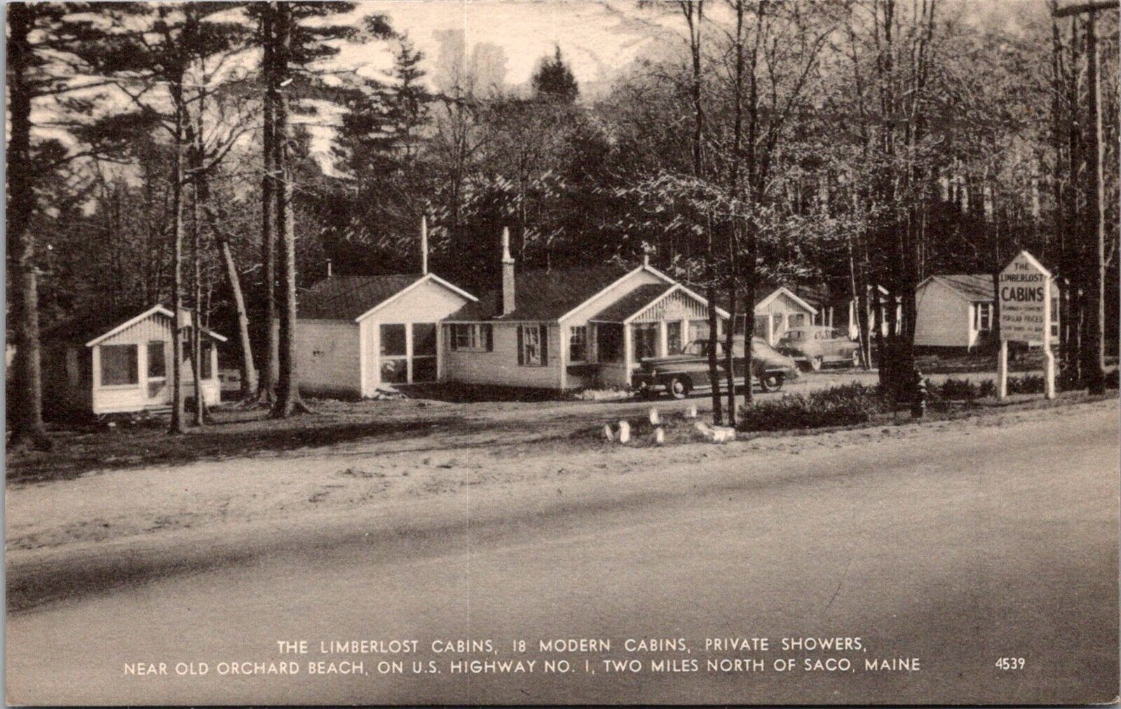 The Limberlost Cabins Near Old Orchard Beach, Saco ME c1950 Vintage ...