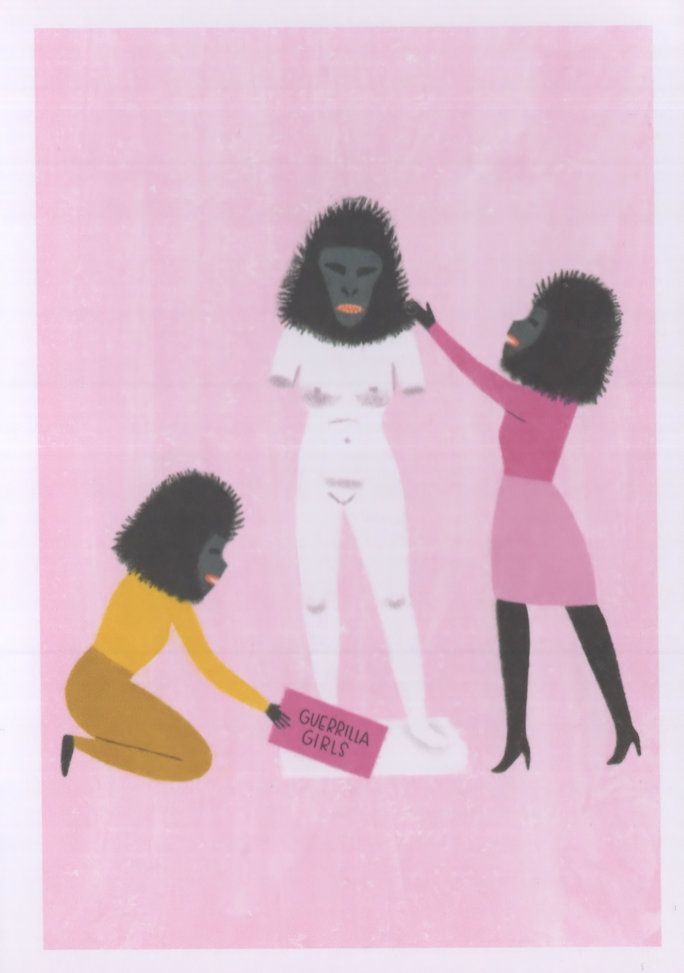 The Guerrilla Girls Mask Battle Against Sexism Womens Rights Postcard ...