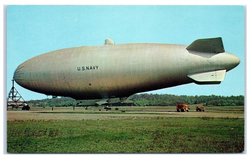 US Navy Blimp at Goodyear Air-Dock, Akron, OH Postcard | United States ...