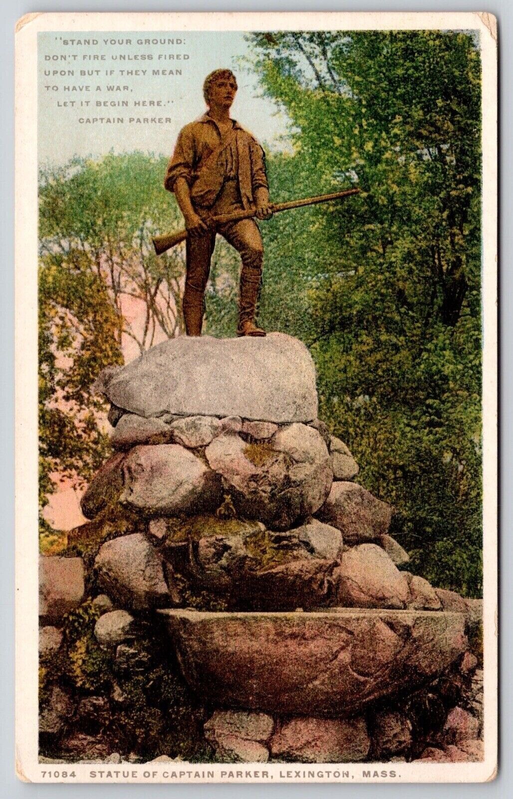 Stand Your Ground Captain Parker Statue Memorial Historical Forest UNP ...