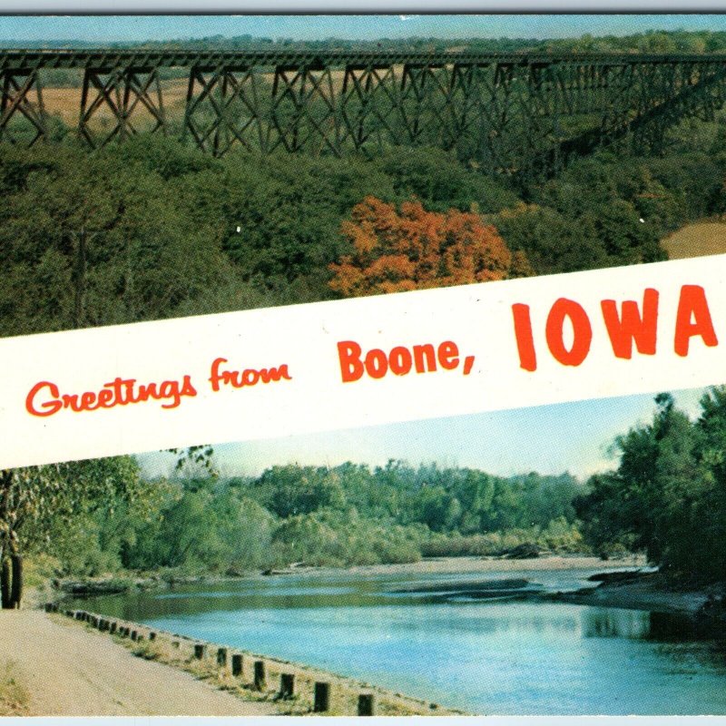 c1970s Boone IA Greeting Railroad Bridge Ledges State Park Des Moines ...