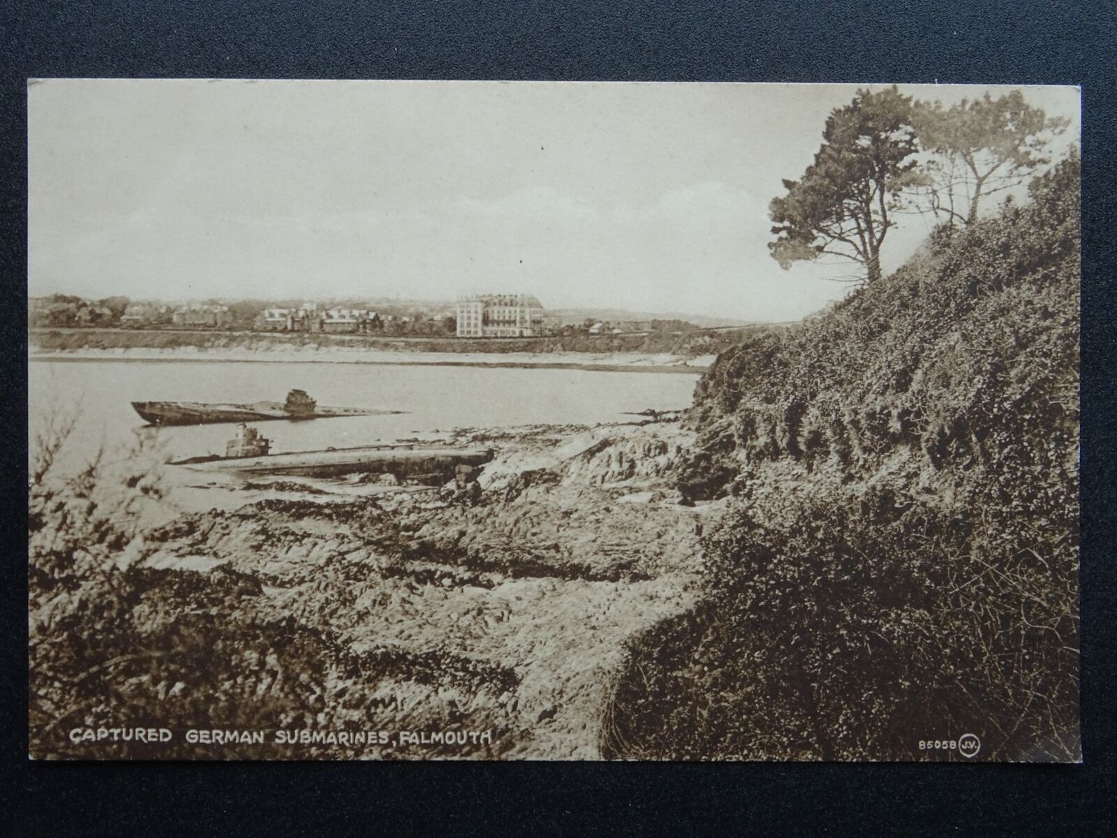 Cornwall FALMOUTH WW1 Captured German Submarines c1918 Postcard by ...