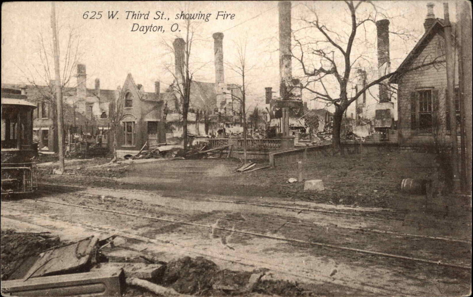 Dayton Ohio OH Ruins Natural Disaster Street Scene 1900s-10s Postcard ...