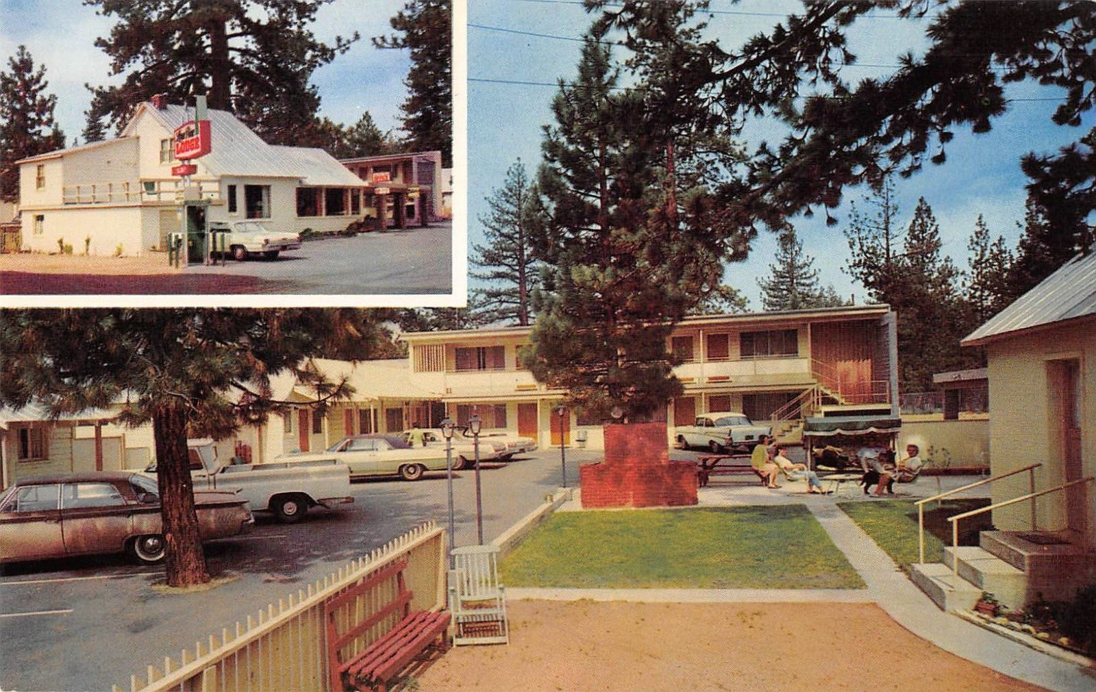 LONE PINE LODGE Stateline, CA LAKE TAHOE Roadside 1960s Cars De Martini ...