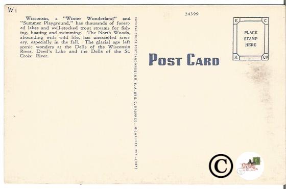 Vintage Big Letter Postcard Greetings From Wisconsin Large Letter ...