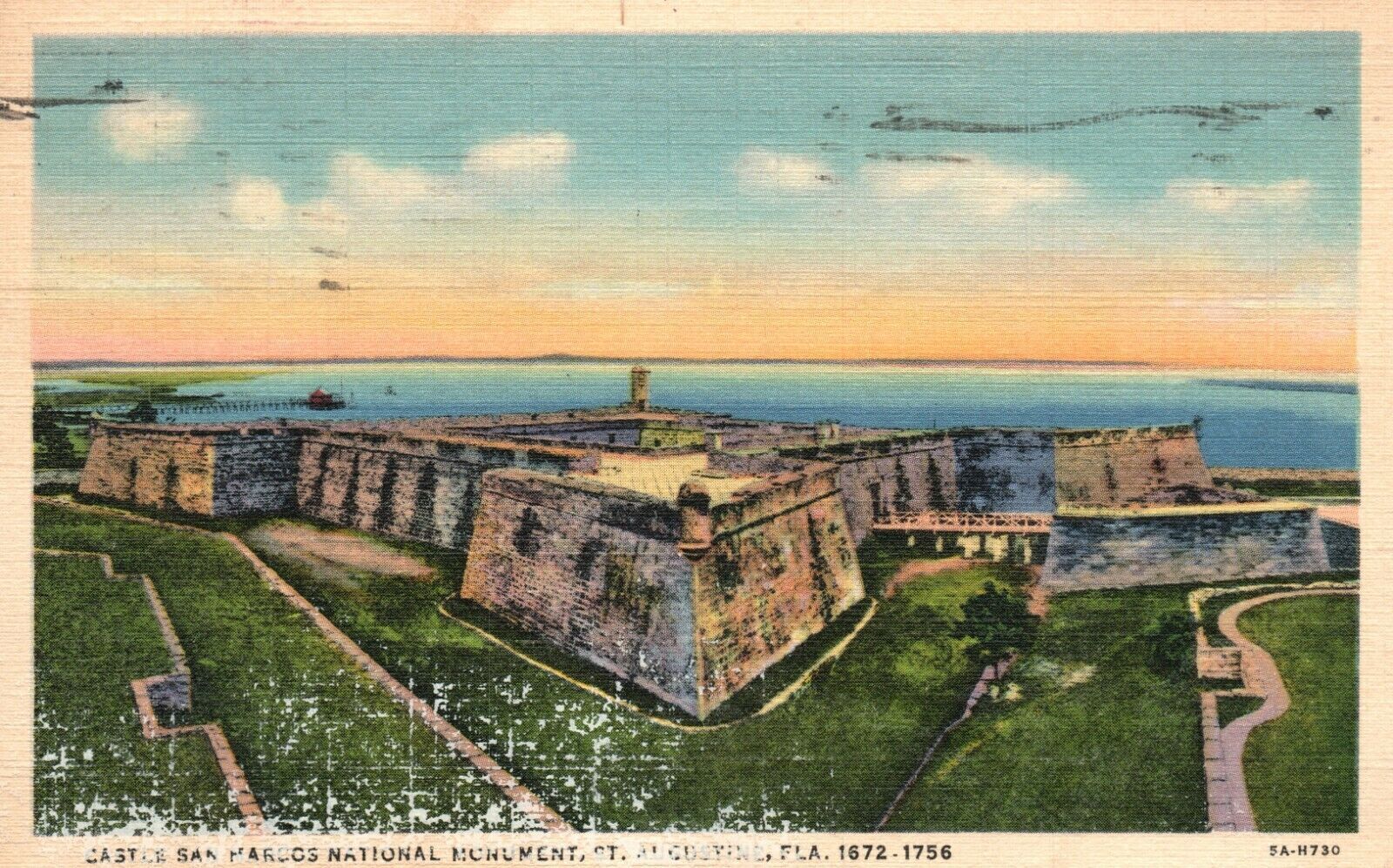 Vintage Postcard 1938 Fort Marion San Marcos National Monument St ...