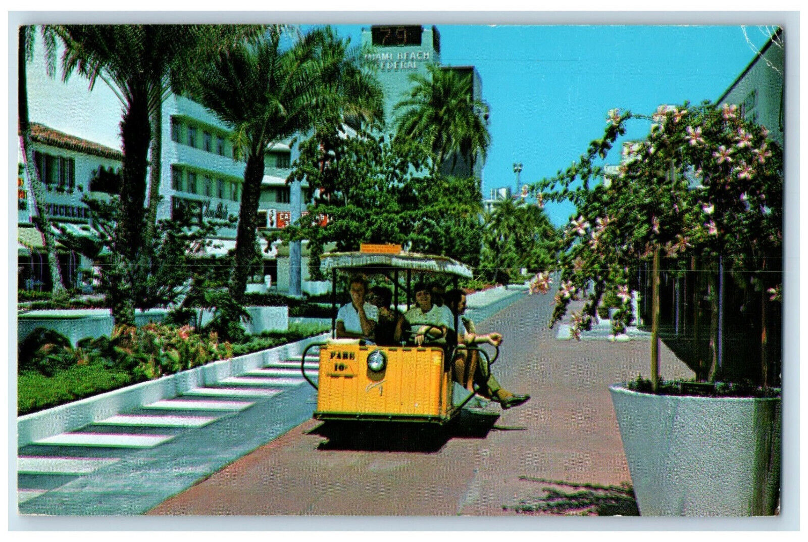 1967 Sightseeing Tram Lincoln Mall Miami Beach Florida FL Posted ...