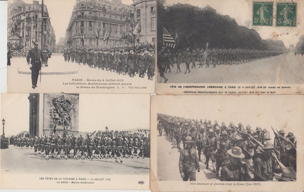 US MILITARY AMERICANS IN EUROPE WW1 40 Vintage POSTCARDS Mostly pre ...
